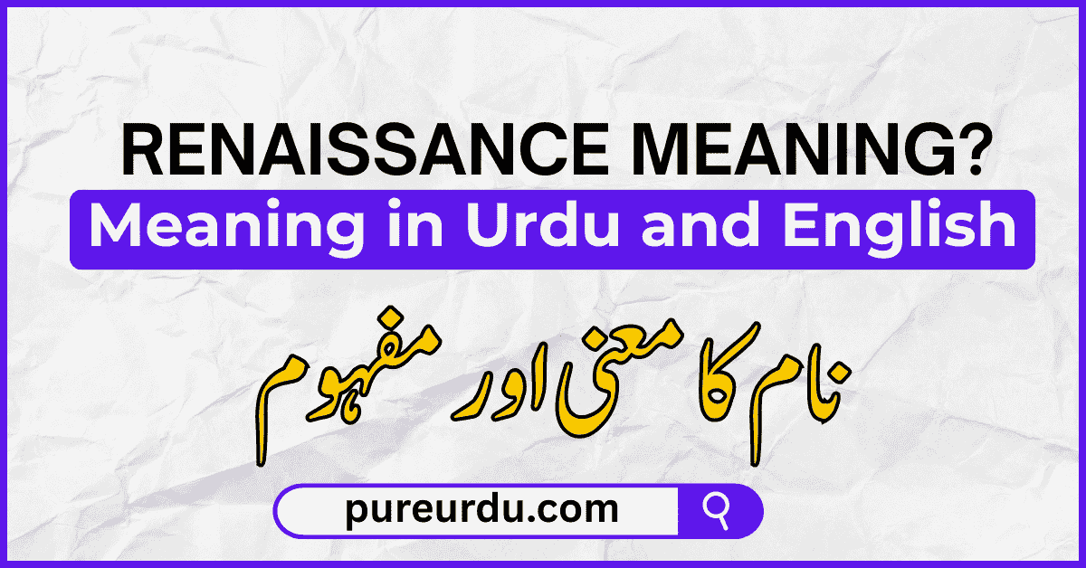 Renaissance Meaning in Urdu | نشاۃِ ثانیہ – Definition & Era